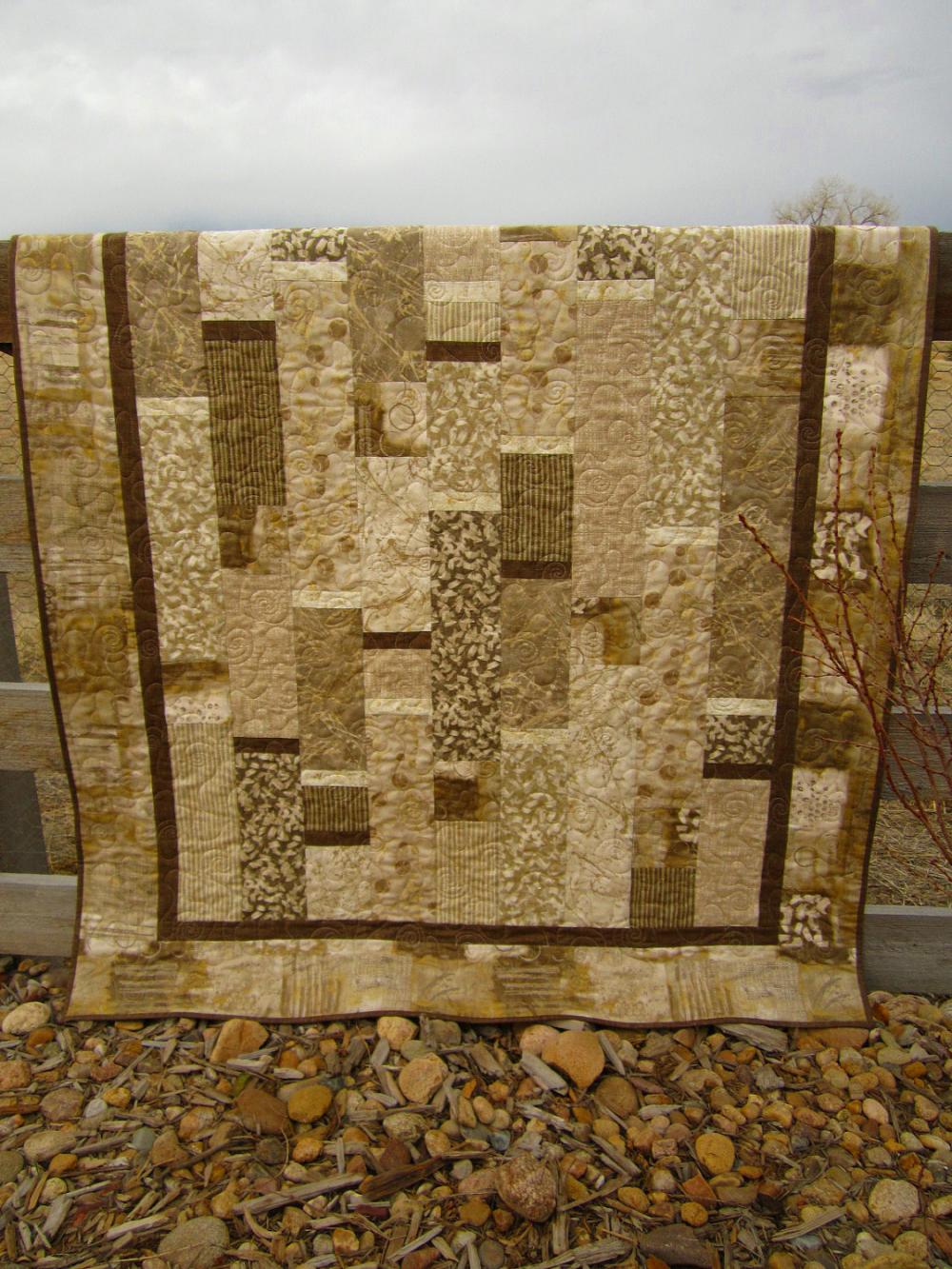 Handmade Quilt Contemporary Neutral on Luulla