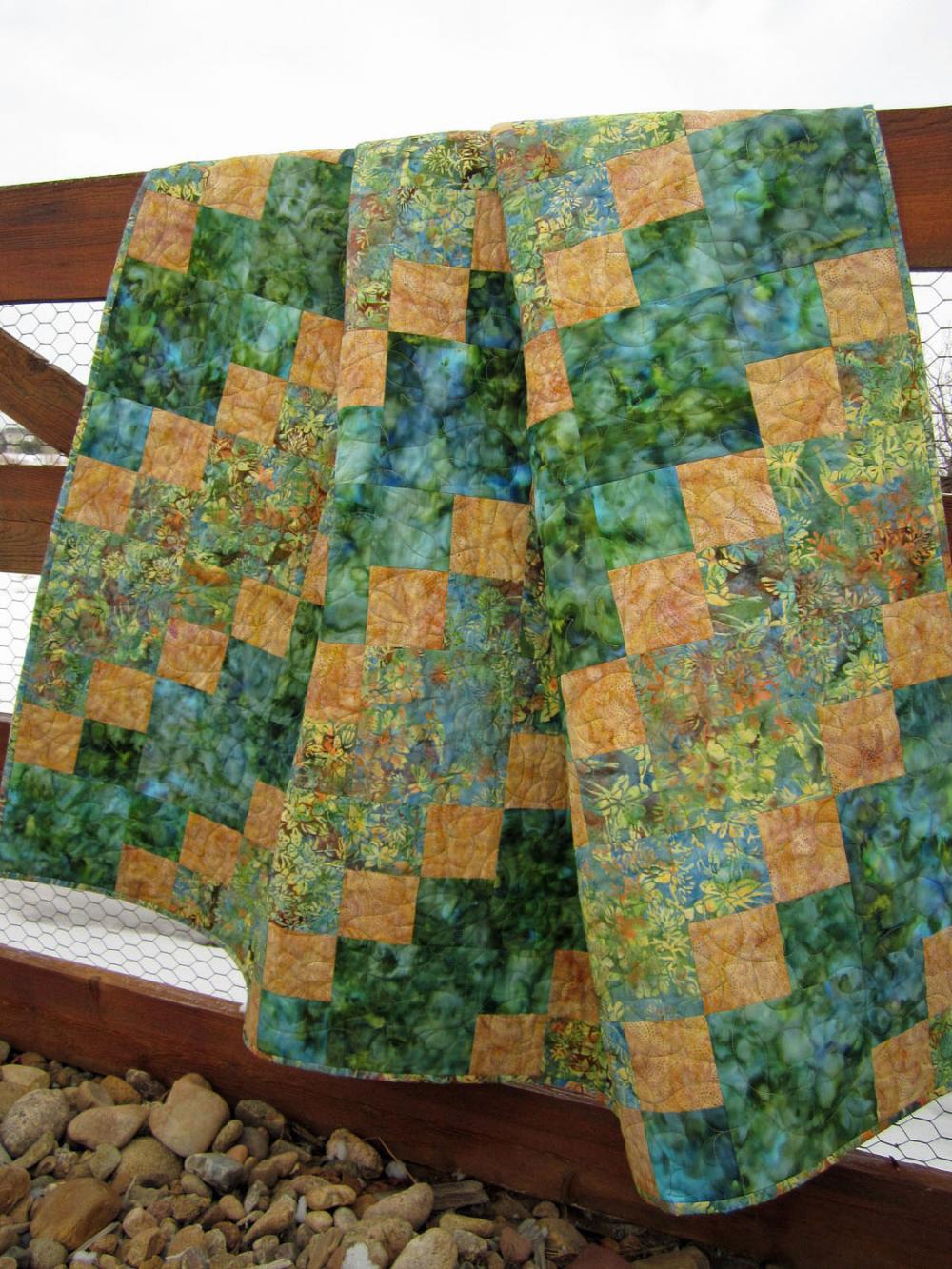 Handmade Batik Quilt Meadows on Luulla