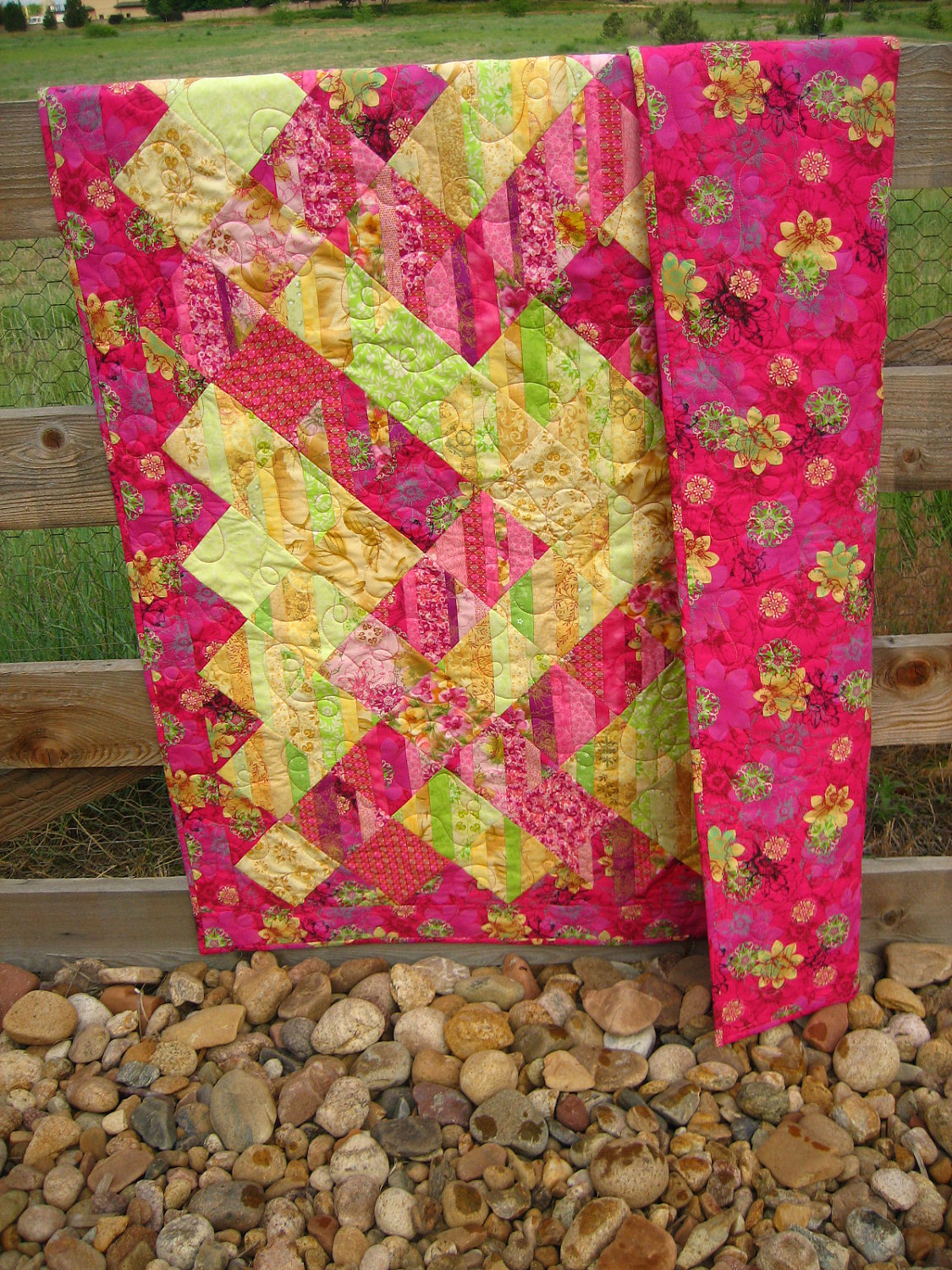 Spring Beauty-- Handmade Quilt, Lap Quilt, Wall Quilt on Luulla